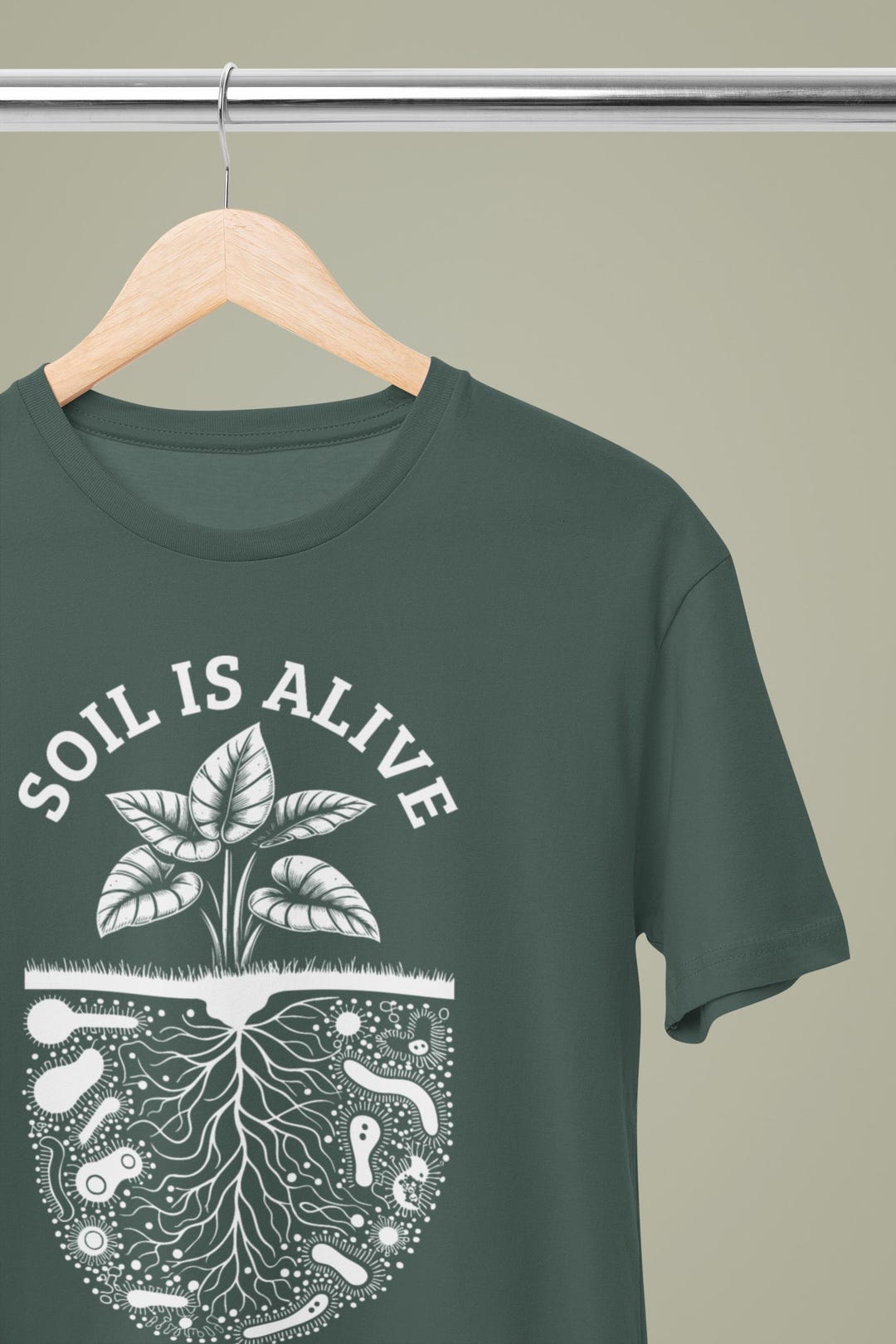 Soil is Alive Microbes Agriculture Science Organic Crewneck T-shirt - Etsy