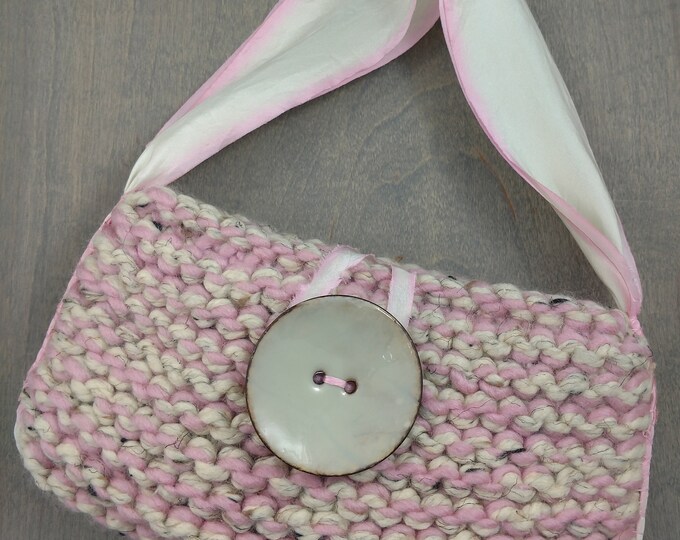 Mermaid Shoulder Bag, Knit Purse, Aqua, Pink, Mermaid, Small Purse ...