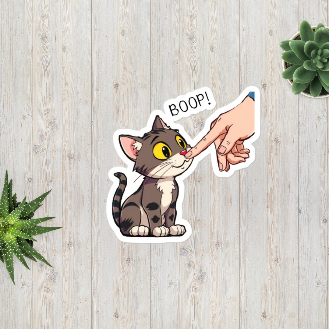 Cat Boop Bubble-free Stickers Cute Cat, Boop, Cat Lover, Cat Lover Gift ...