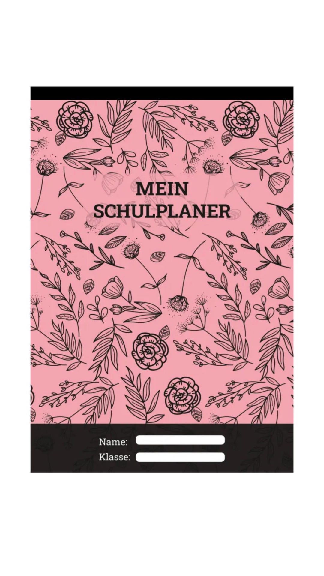 Homework Book School Planner A5 Roses Planner School Child School Book ...