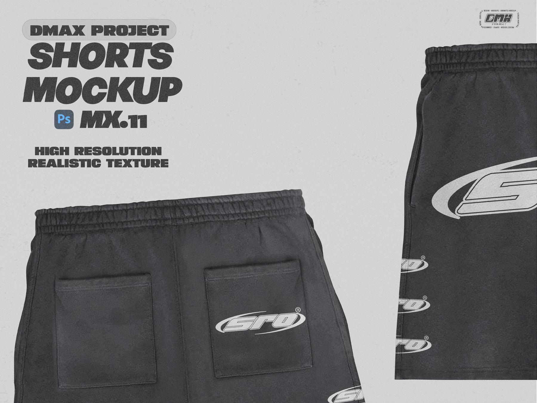 Shorts Mockup PSD – Front & Back View | Realistic Texture| Editable ...