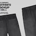 Sweatpants Mockup PSD – Realistic Texture | Front & Back View ...