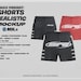 Shorts Mockup PSD – Front & Back View | Realistic Texture| Editable ...