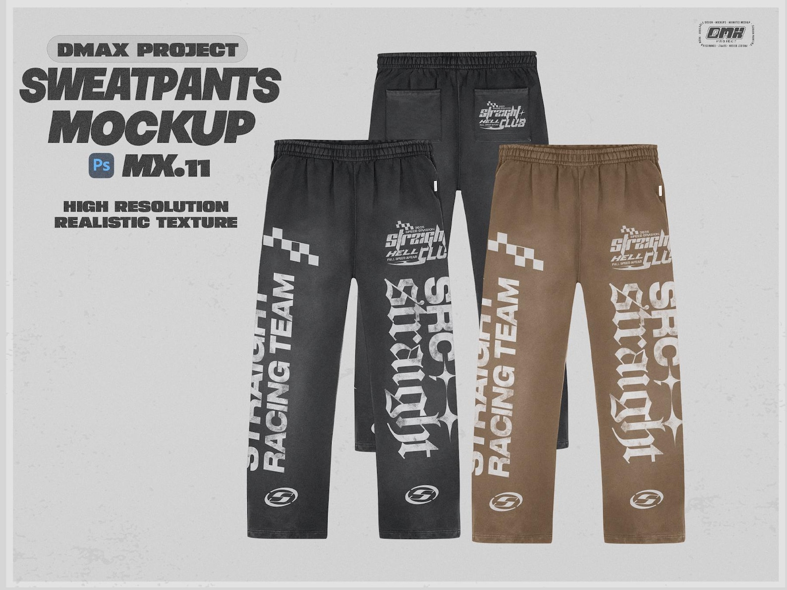 Sweatpants Mockup PSD – Realistic Texture | Front & Back View ...