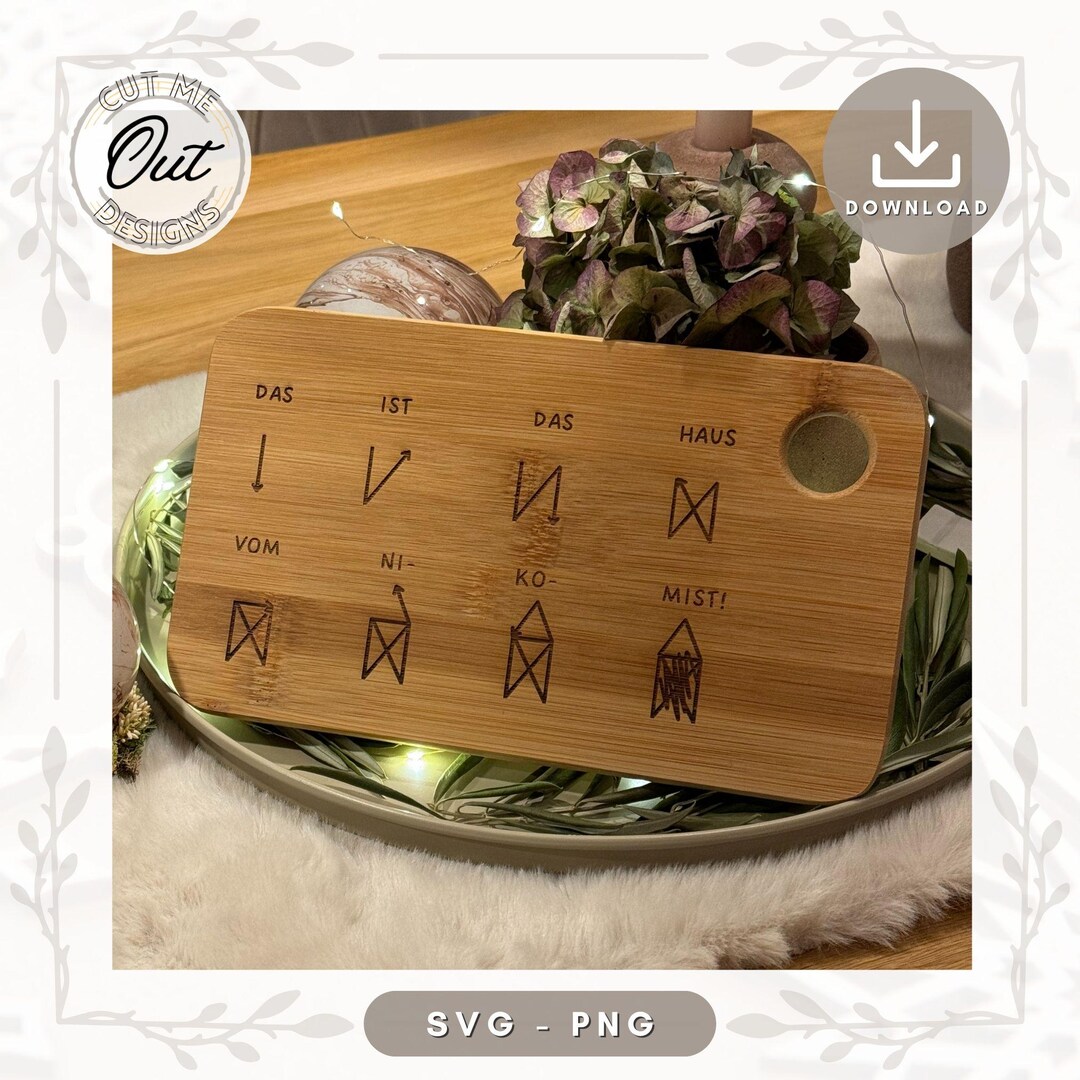 Laser File House of Santa Cutting Board Lettering SVG DXF Christmas ...