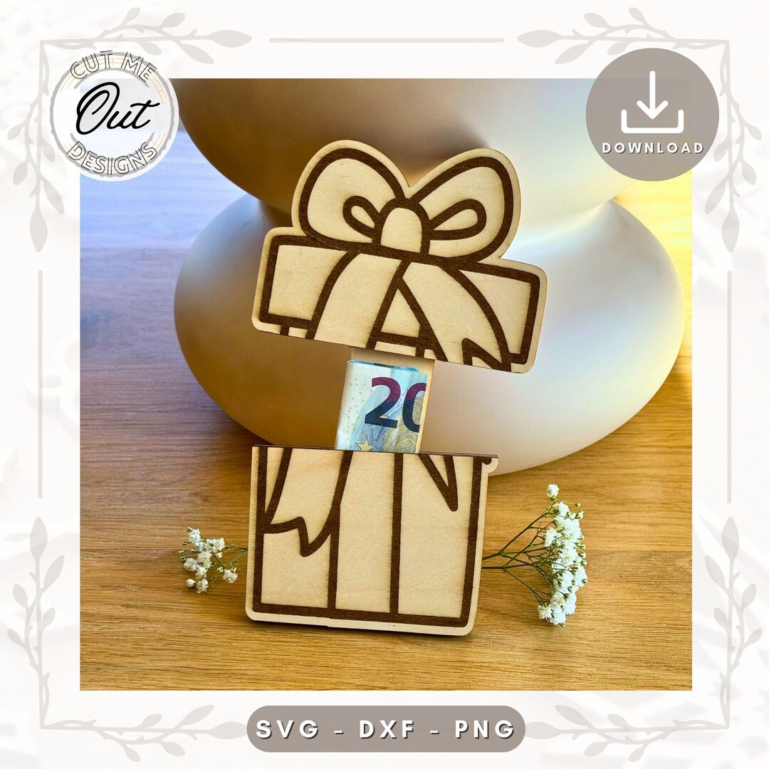Laser File Gift Money Gift SVG DXF Gift for Money Birthday Wedding Gift ...
