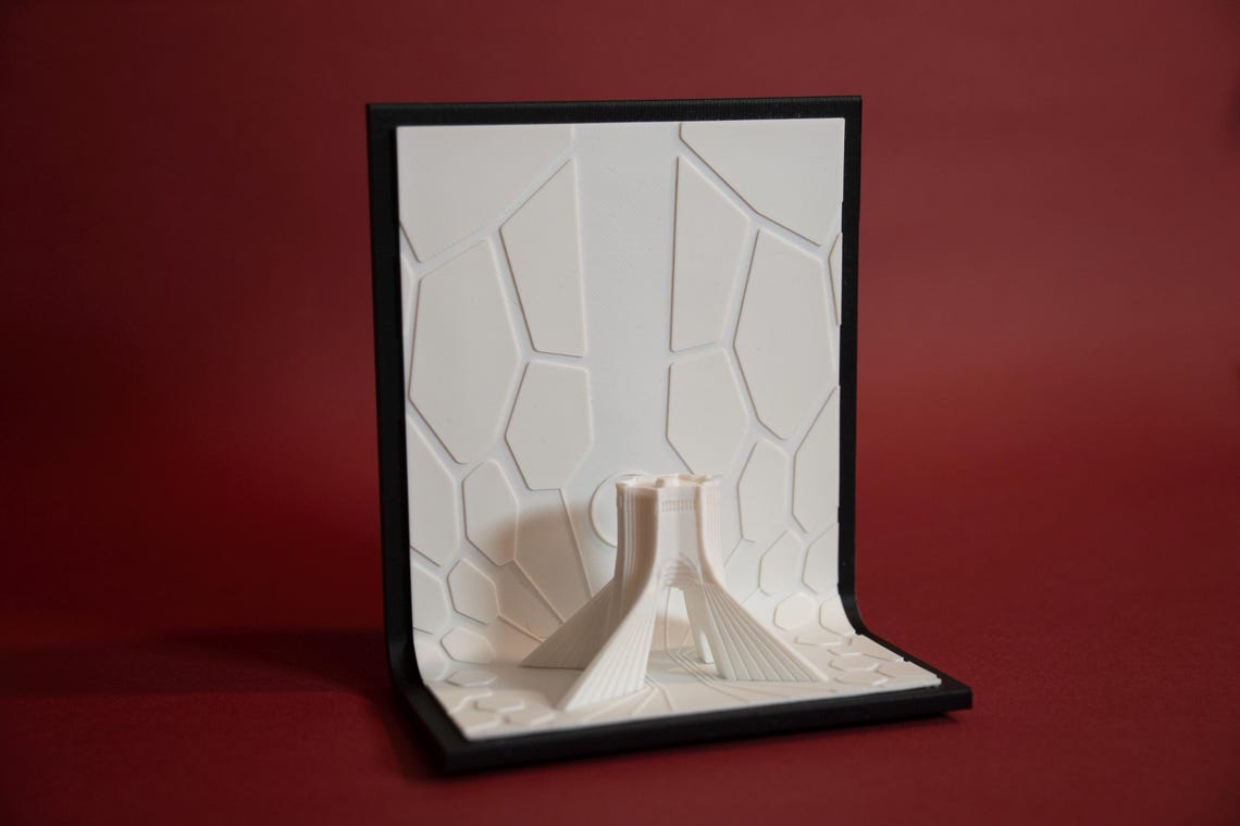 3D Printed Azadi Tower Model | Iranian Landmark Art, Made in Germany - Etsy