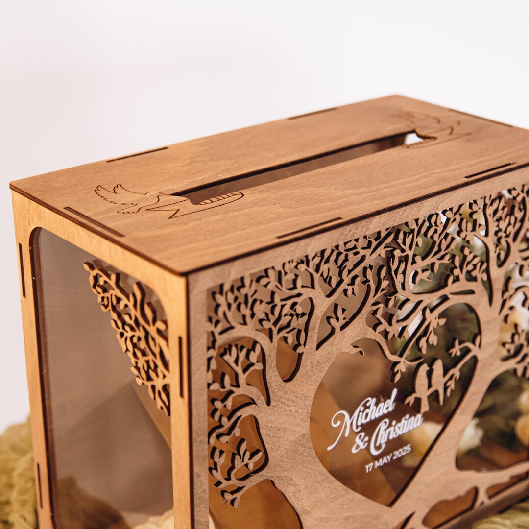 Personalizedwedding Card Box and Guest Book Set Ideas, Unique Wooden ...