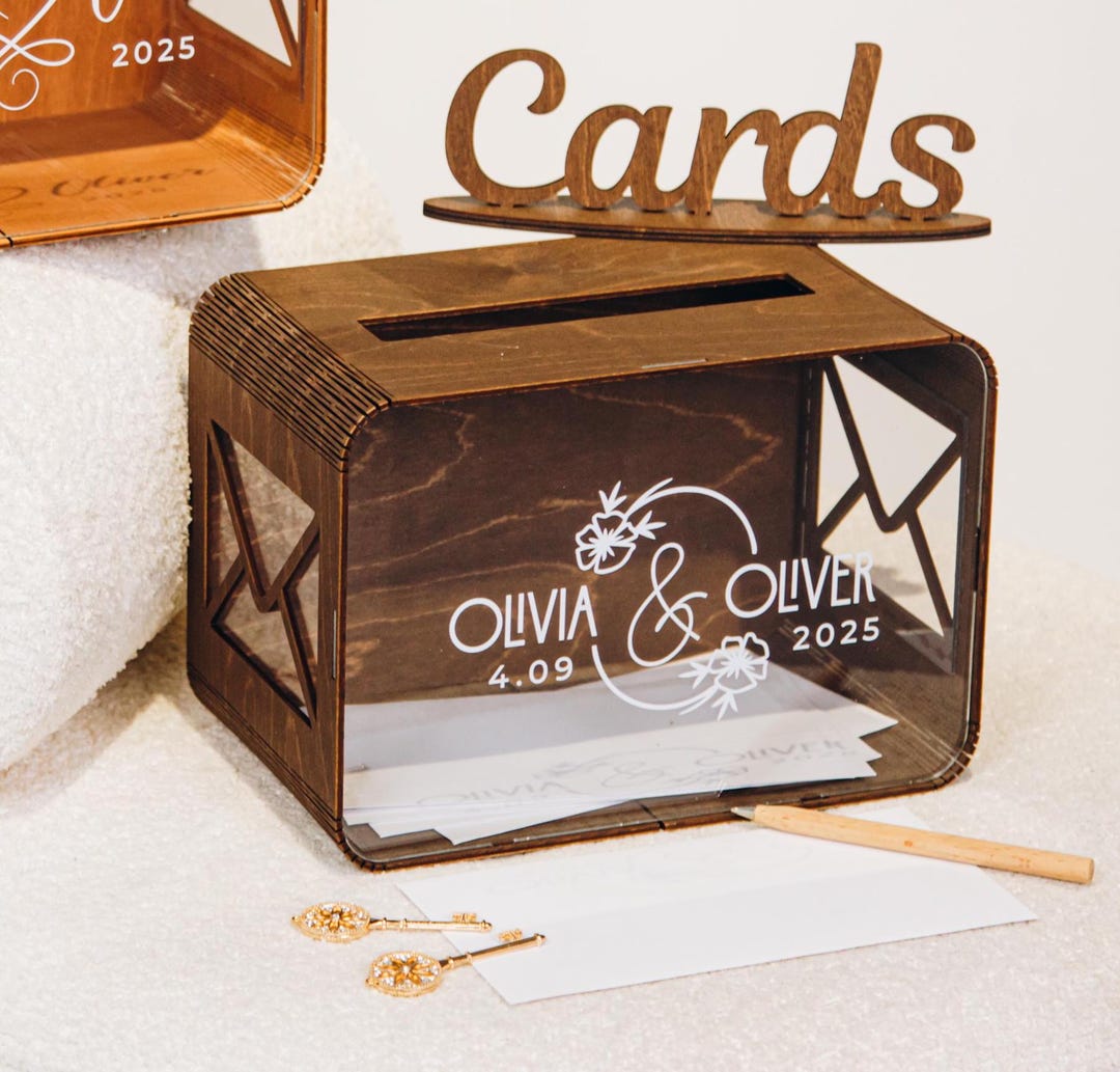 Unique Recipe Card Box, Prsonalized Card Holder, Gift Box for Wedding ...