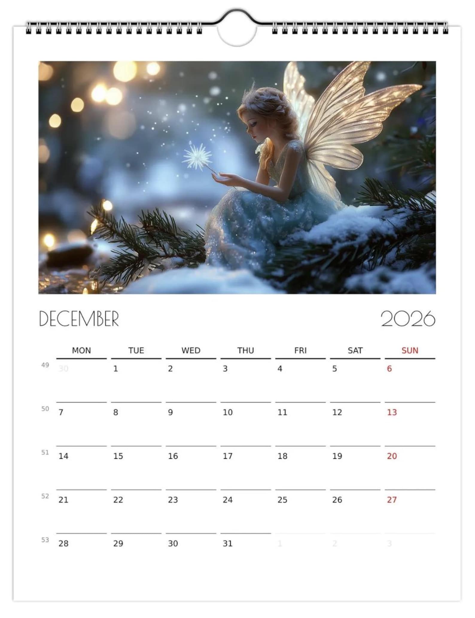 2026 Fairy Tales Wall Calendar: Fantasy Art, Kids Birthday Planner - Etsy