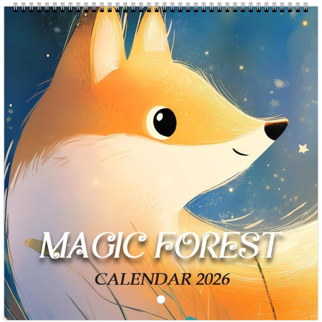 2026 Magic Forest Animal Calendar: Woodland Nursery Art - Etsy