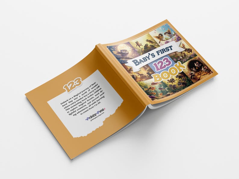 123 Book, Baby's First Counting Book, Learn Numbers 1-20, Ages 2-5. - Etsy