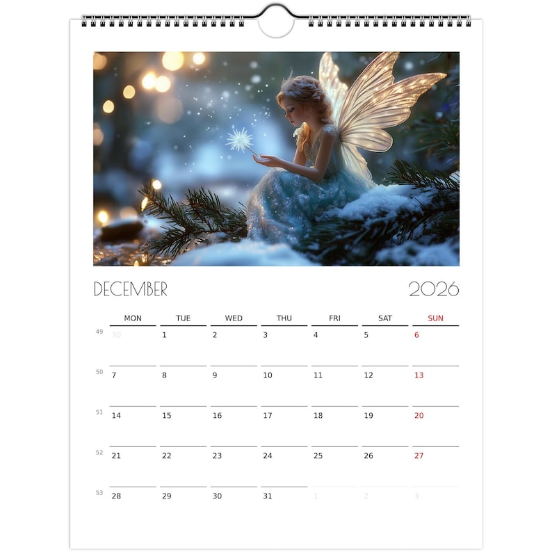2026 Wall Calendar Fairy Tales Magical Fantasy Art With Holidays ...