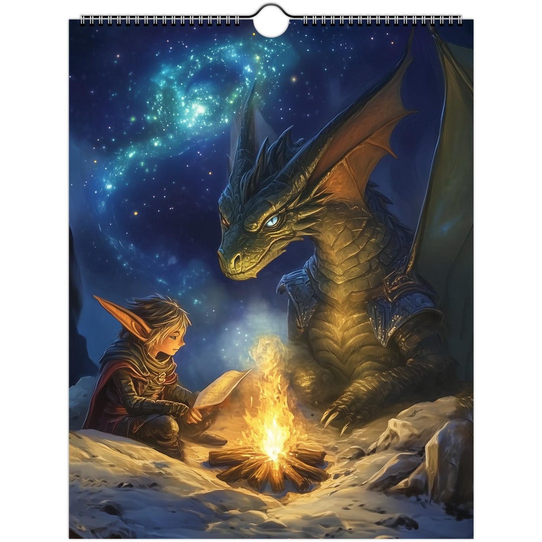 2026 Wall Calendardungeons & Dragons Fantasy, Illustrated Kids Dnd ...