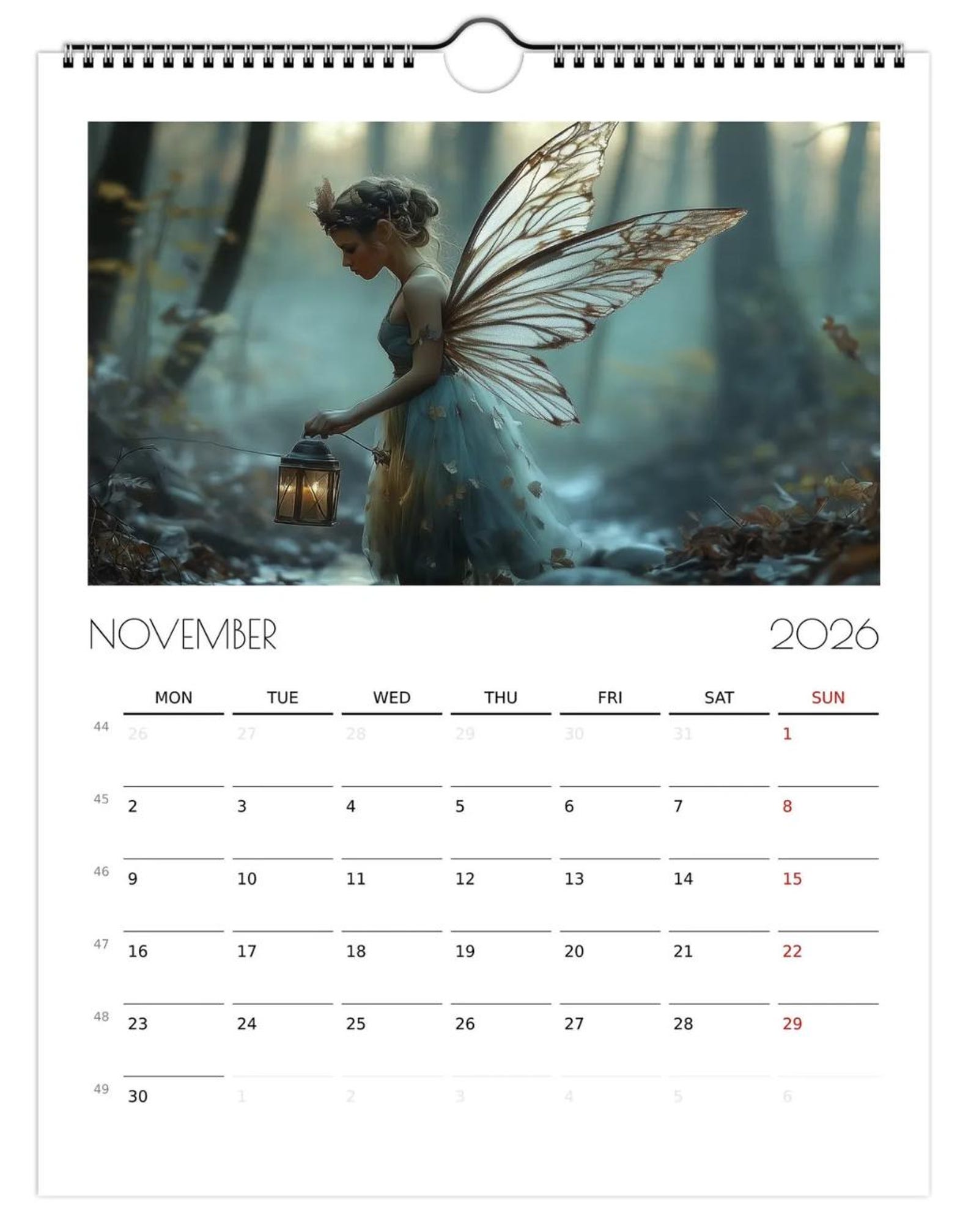 2026 Fairy Tales Wall Calendar: Fantasy Art, Kids Birthday Planner - Etsy
