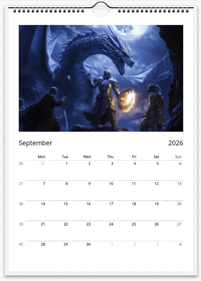 2026 Dungeons & Dragons Wall Calendar: Fantasy RPG Adventure ...