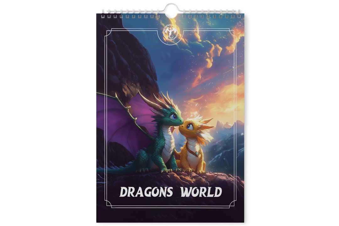 2025 Wall Calendar Dragons World Eco-friendly, Epic Fantasy, Fantasy ...