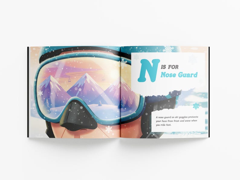Ski ABC Children’s Book — Snowy Alphabet Journey Through Mountains ...