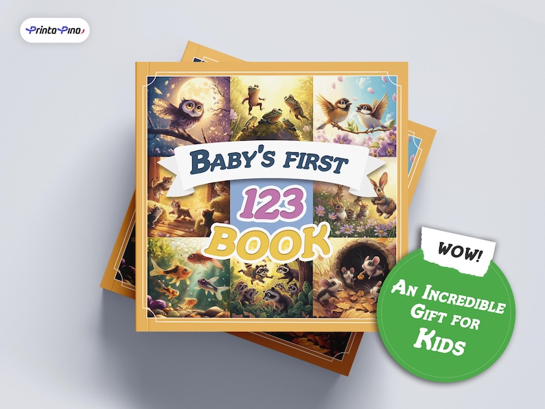 123 Book, Baby's First Counting Book, Learn Numbers 1-20, Ages 2-5. - Etsy