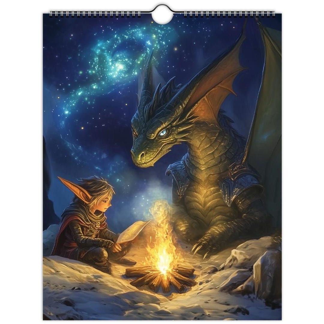 2025 Dragons & Fantasy Wall Calendar, Illustrated Kids RPG Calendar and ...