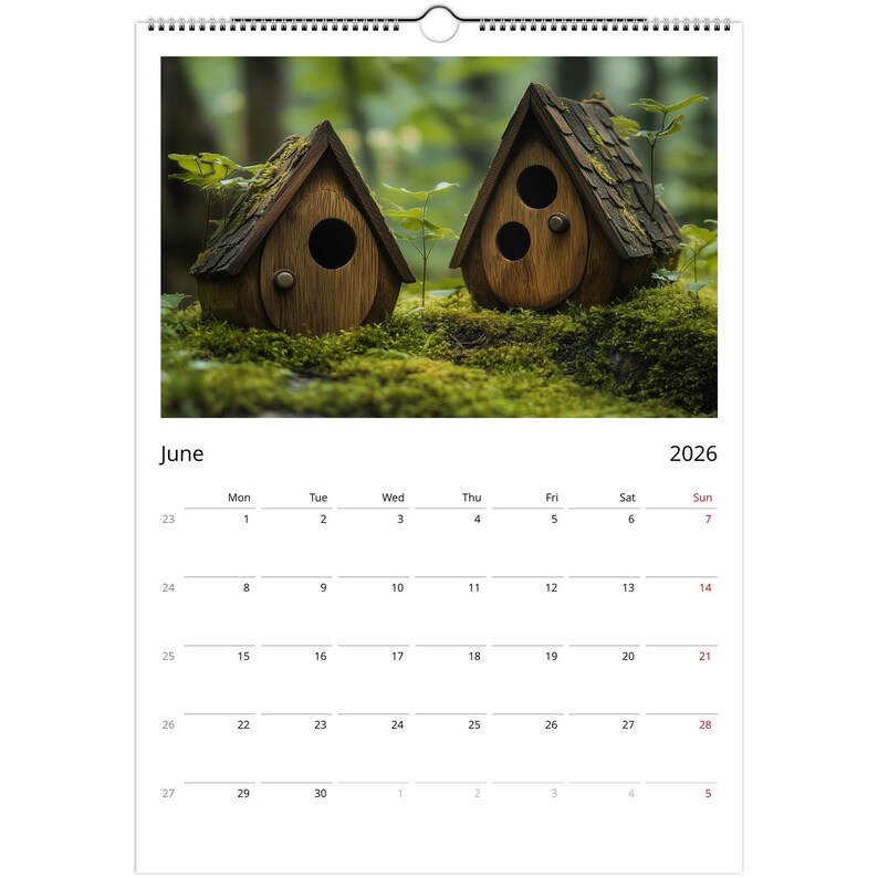 2026 Fairy Tale Houses Wall Calendar: Whimsical Nature Art, Eco ...
