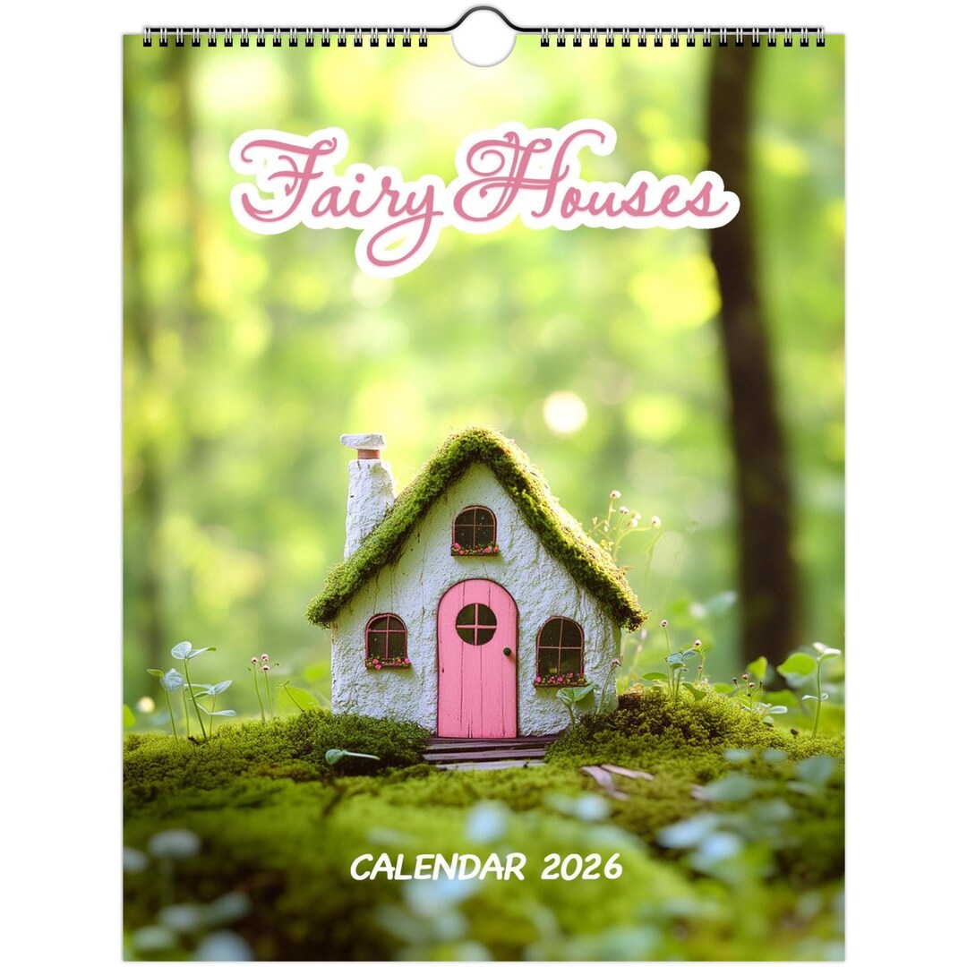 2026 Fairy Tale Houses Wall Calendar: Whimsical Nature Art, Eco ...