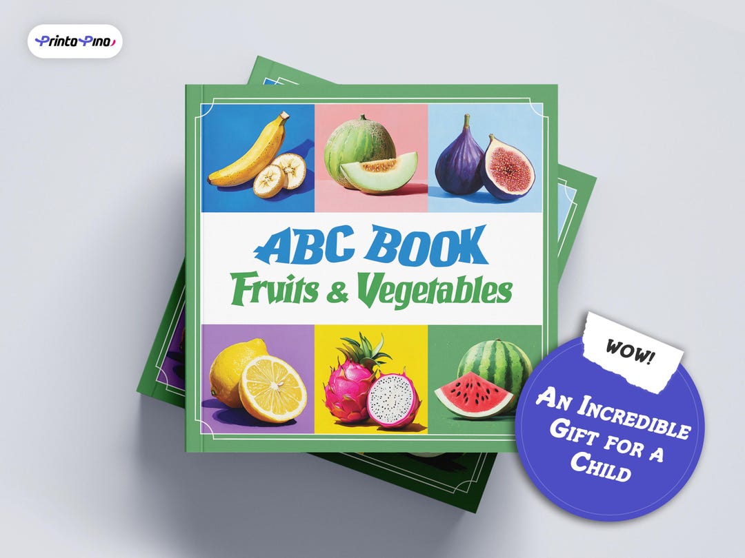 ABC Fruits and Vegetables Baby Alphabet Book, Learning the Alphabet ...
