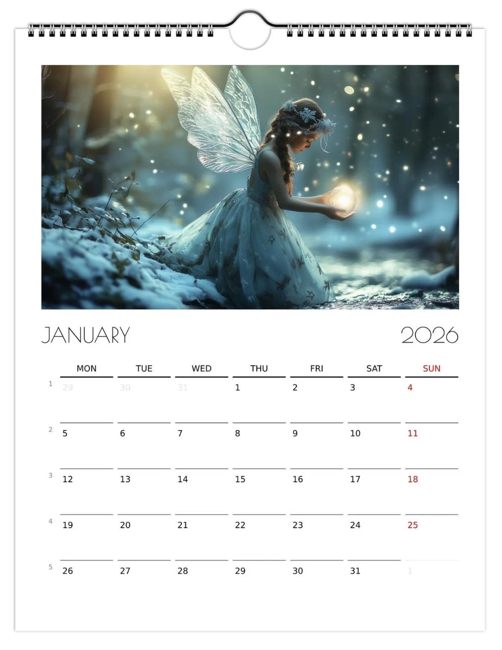 2026 Fairy Tales Wall Calendar: Fantasy Art, Kids Birthday Planner - Etsy