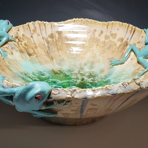 Frog Vessel Sink Custom Art Sculpture Handmade Ceramic Art Basin ...
