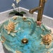 Sea Turtle Sink With Waves and Sandy Beach Handmade Ceramic Art Vessel ...