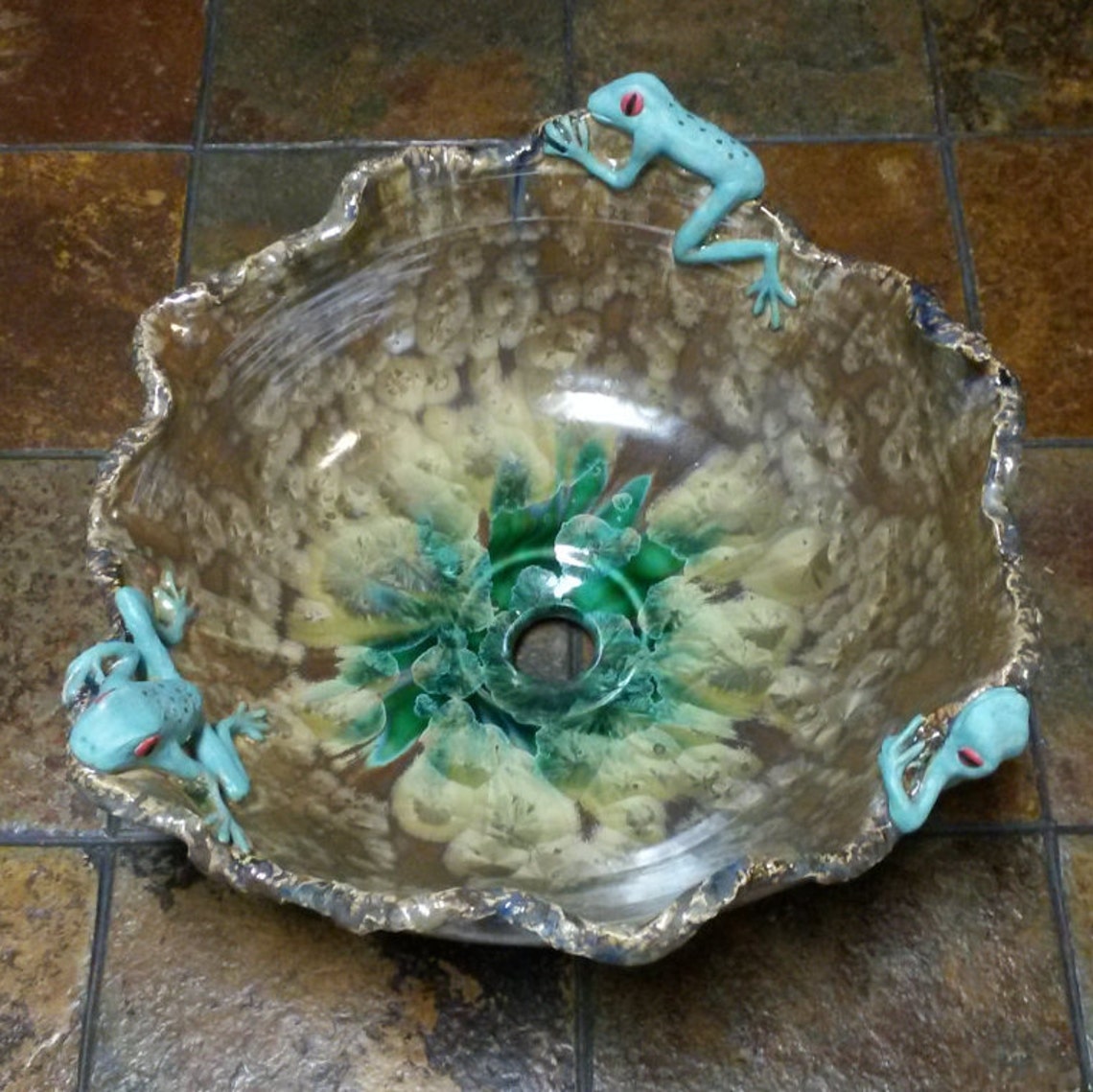 Frog Vessel Sink Custom Art Sculpture Handmade Ceramic Art - Etsy