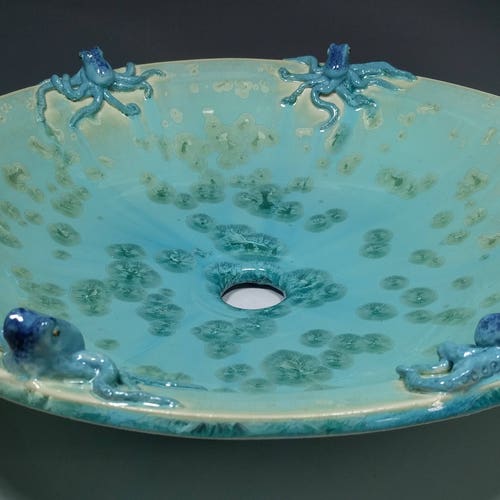 Octopus Vessel Sink Ocean Custom Ceramic Art Basin MADE TO - Etsy