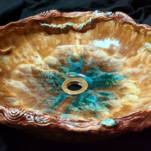 Amazing Tree Vessel Sink Branches and Leaves Handmade Art Basin ...
