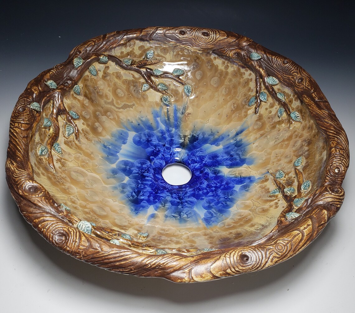 Amazing Tree Vessel Sink Branches and Leaves Handmade Art - Etsy