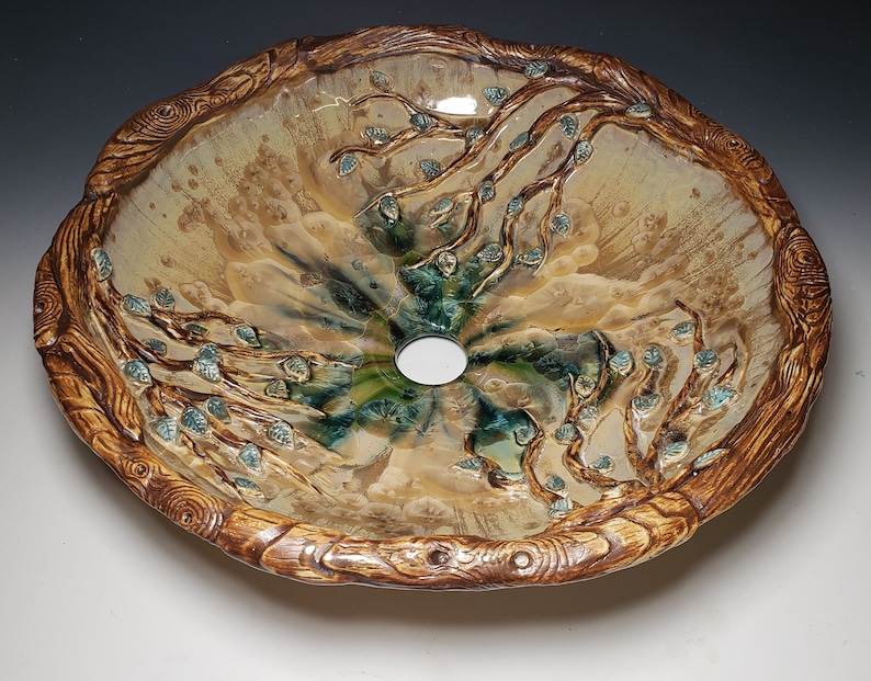 Amazing Tree Vessel Sink Branches and Leaves Handmade Art - Etsy