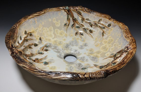 Amazing Tree Vessel Sink Branches and Leaves Handmade Art - Etsy