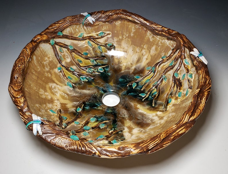 Amazing Tree Vessel Sink Branches and Leaves Handmade Art - Etsy
