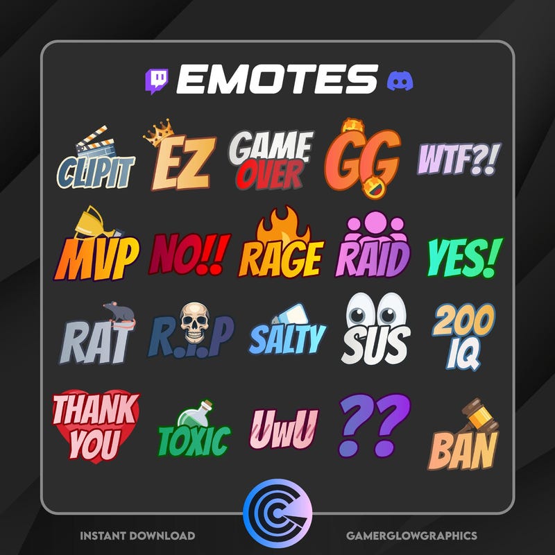 Emotes for Twitch 112x112 - Etsy
