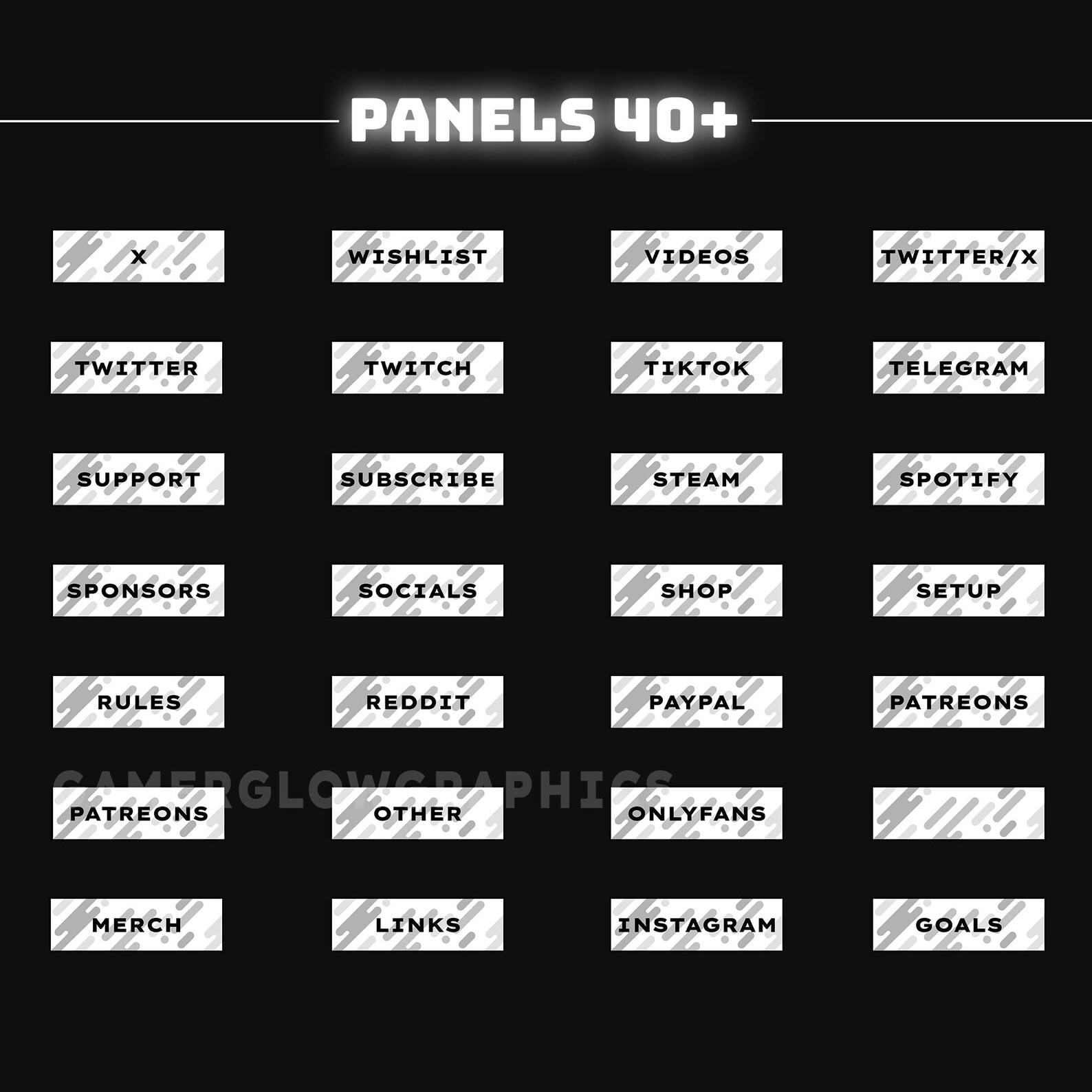 White Animated Stream Overlay - Twitch, Youtube, Kick - Compatible With ...