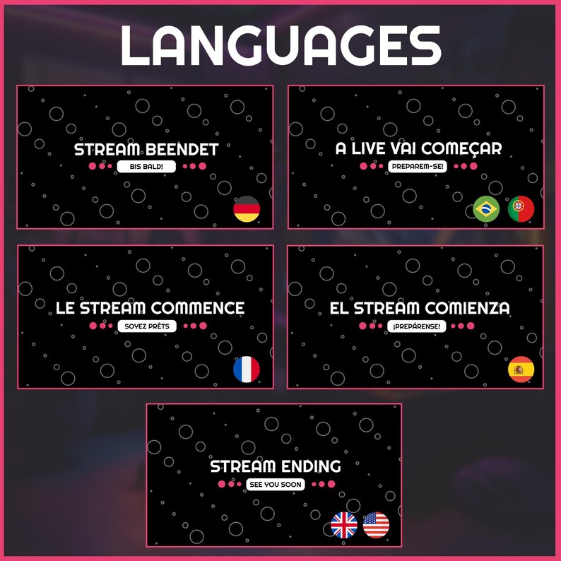 Animated Overlay Bubble Pink for Stream – Twitch, Kick, Youtube ...