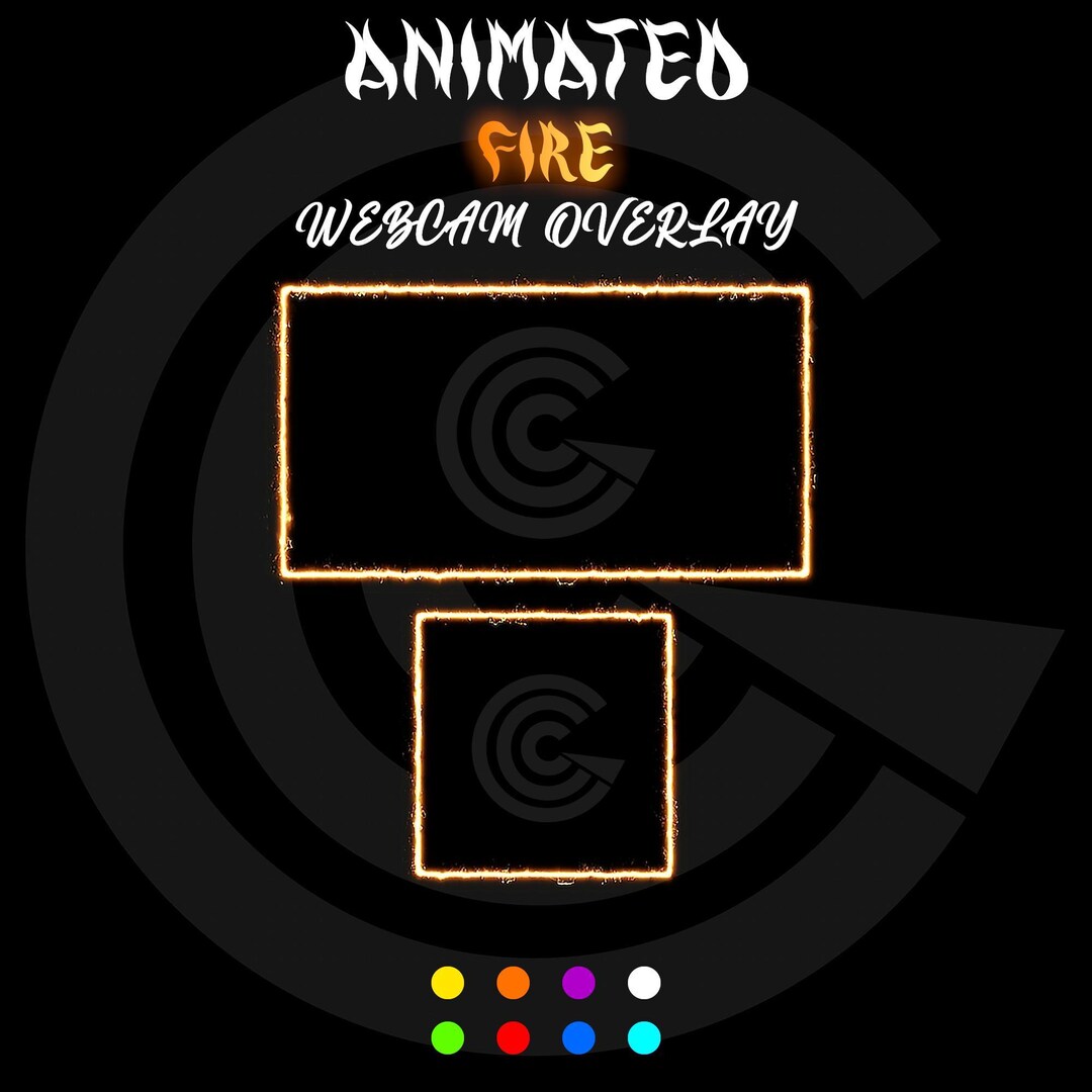 Fire Animated Mini Overlay – Webcam Frame + Animated Transition for ...