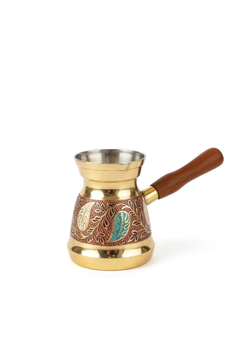 Handmade Copper Turkish Coffee Pot: Peacock Finjan, Middle Eastern ...