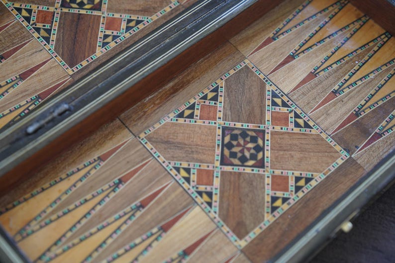 Beautiful Wooden Chess and Backgammon Board With Pieces Mother of Pearl ...