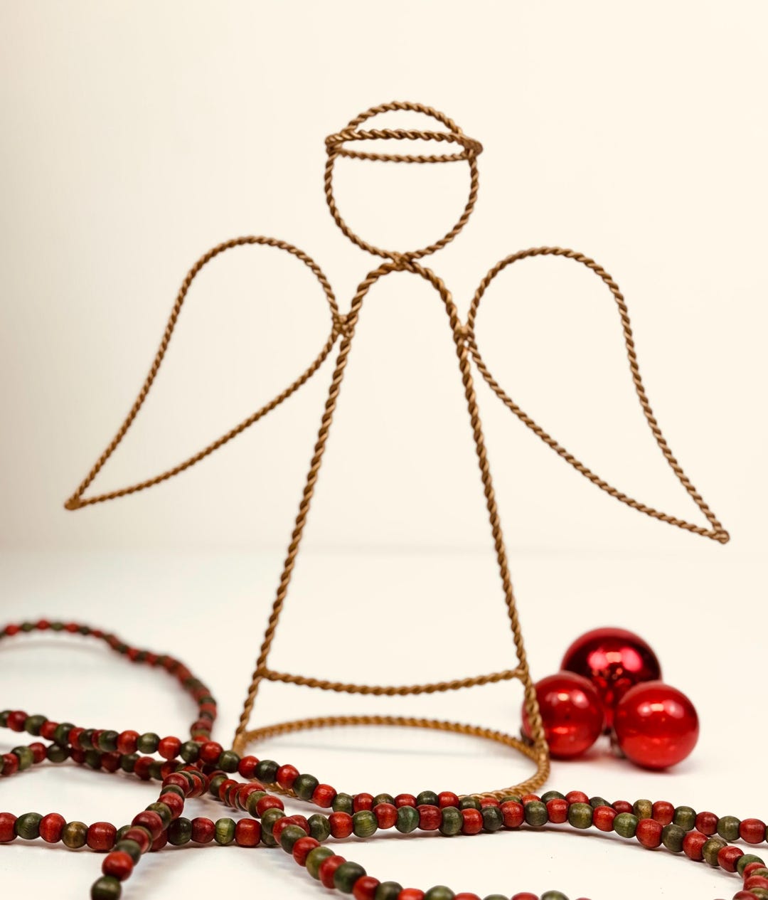 Metal Modern Gold Angel Tree Topper Mantle Table Christmas Decor 13”x13 ...