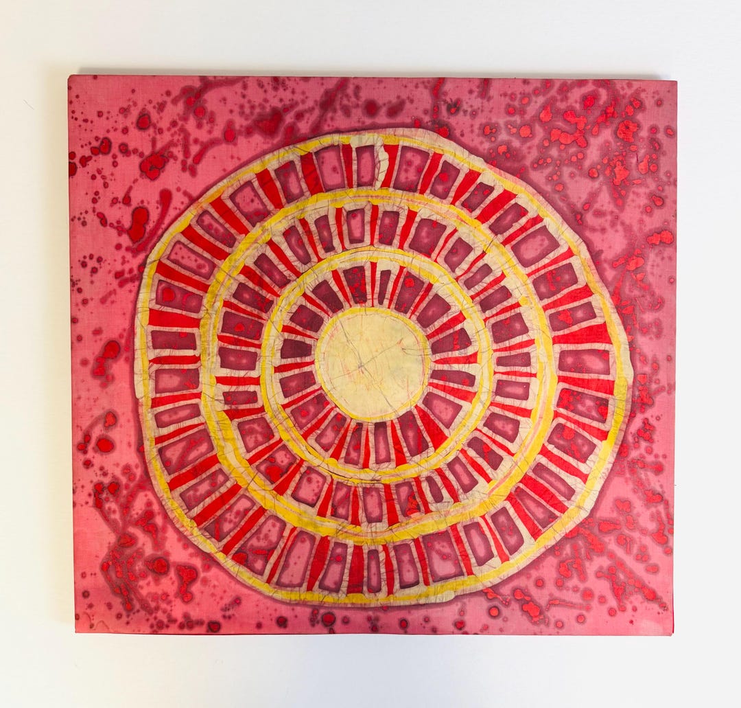 Colorful Vintage Batik Art Mounted on Frame 24”x22” - Etsy