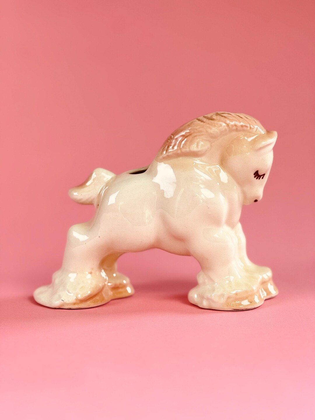 California Walker Pottery Horse Stallion Planter 1940's Ceramic Draft ...