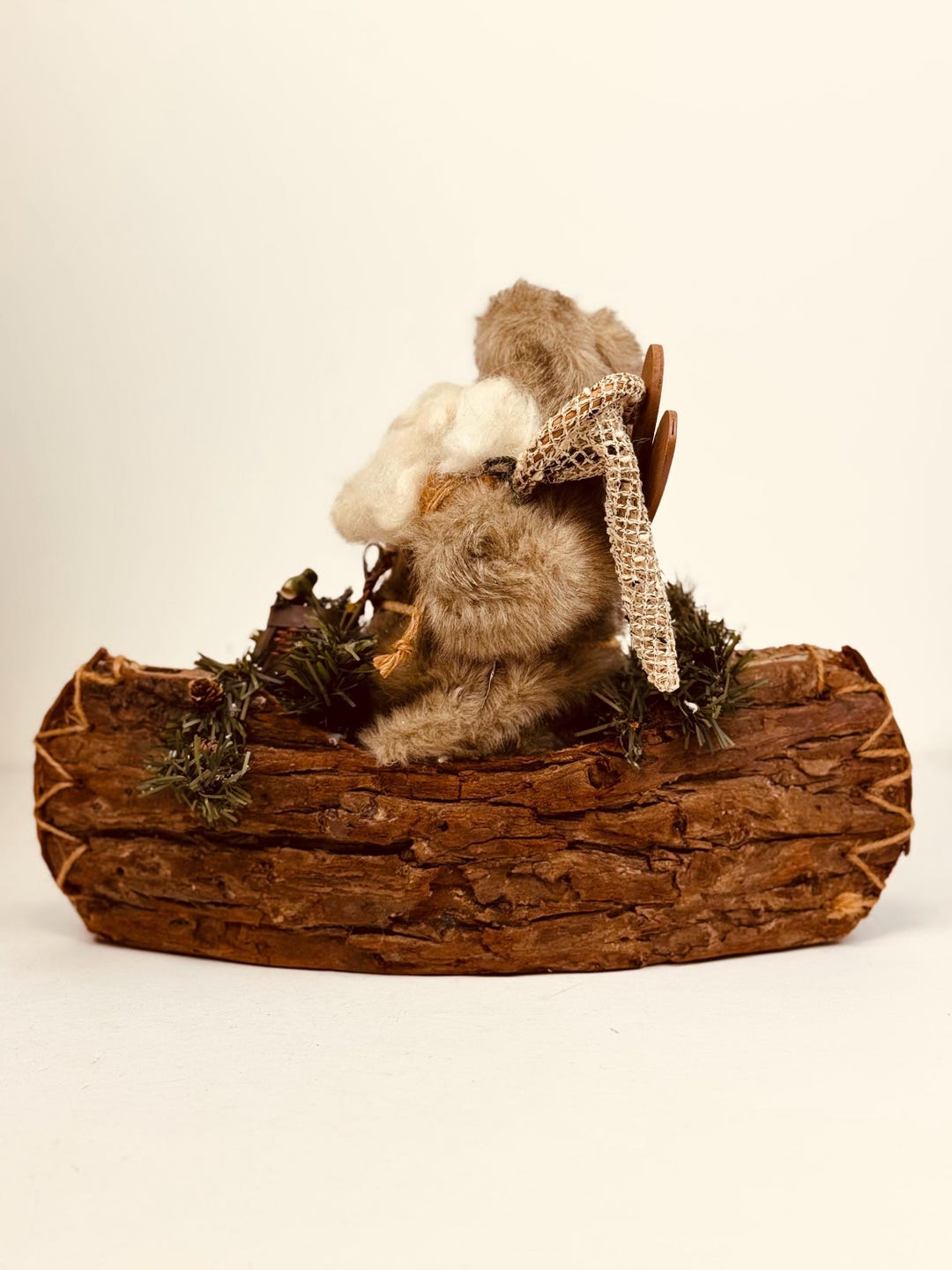 Rustic Woodsman Santa in Canoe Fly-fishing Figurine Large 16”x12”x6” - Etsy