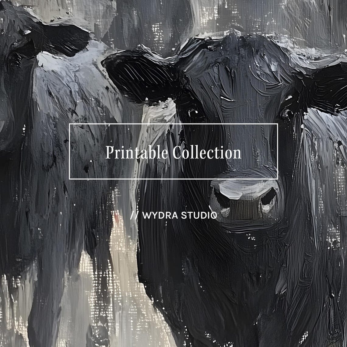 Herd of Black Cattle Stampeding Instant Download Antique Vibes, Warm ...