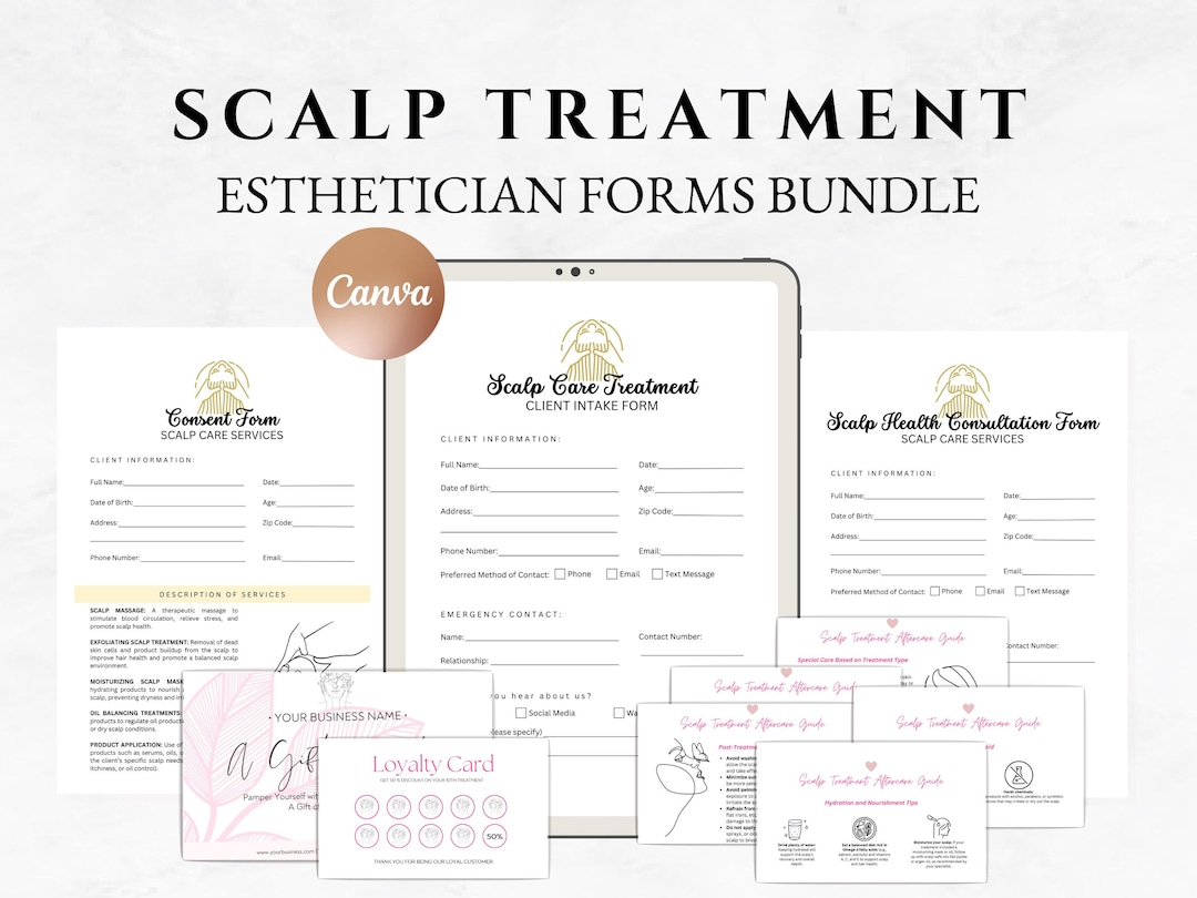 Editable Esthetician Templates Scalp Consultation Form Printable ...