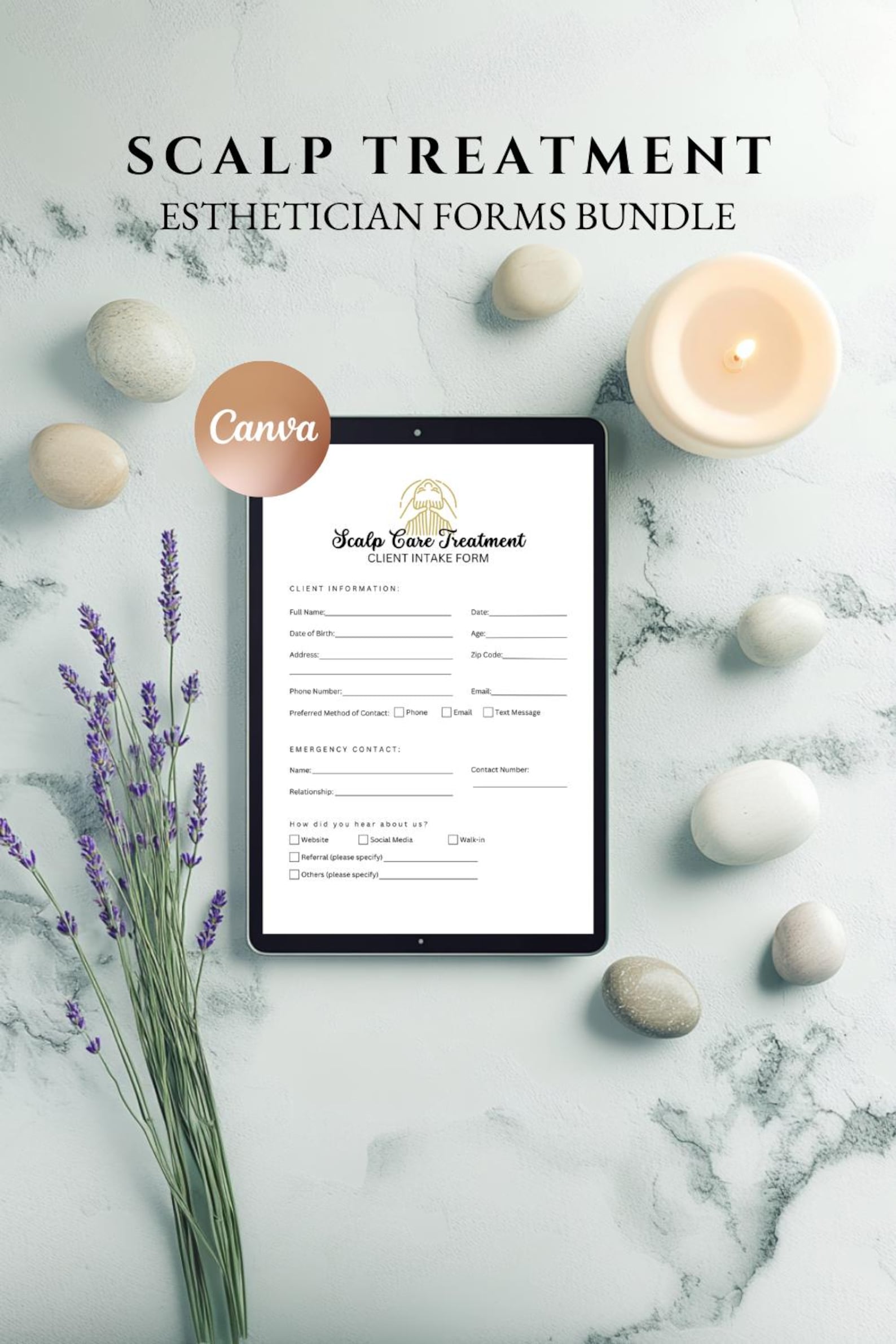 Editable Esthetician Templates Scalp Consultation Form Printable ...
